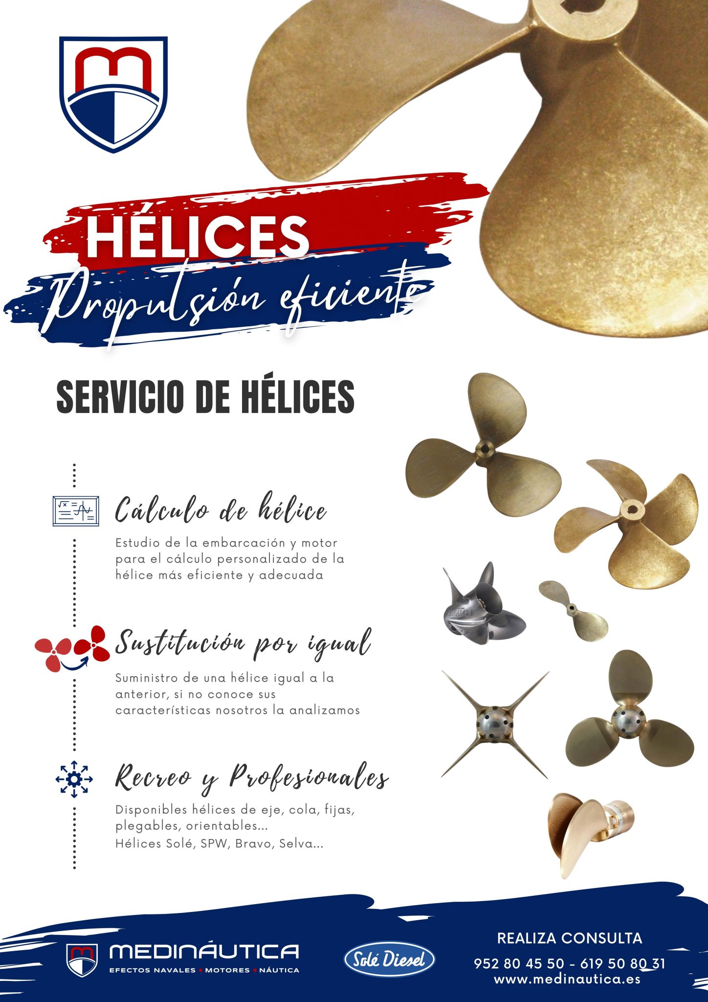 Hélices - Medináutica - Efectos Navales, Motores, Náutica - Solé Diesel ...